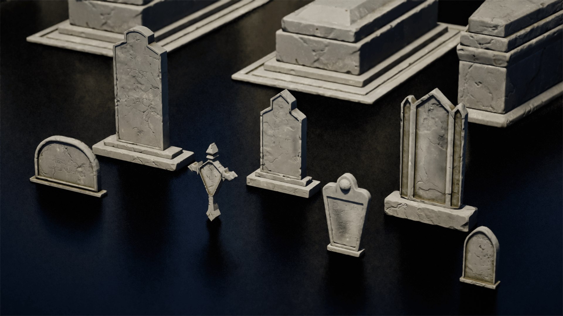 3D Graveyard Pack Vol 02 Model - TurboSquid 2221021