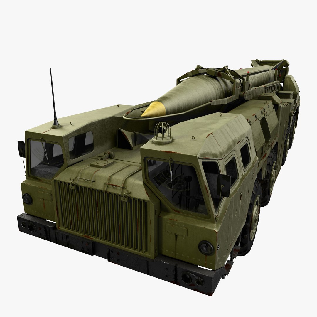 3d model scud missile launcher maz-543
