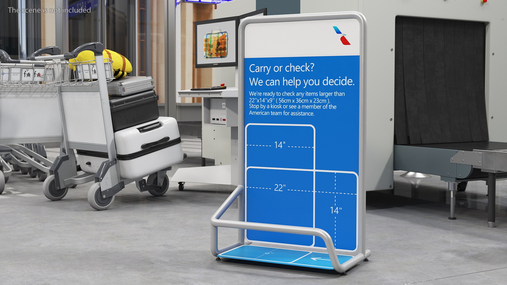 3D Airport Luggage Check Unit New - TurboSquid 2097556