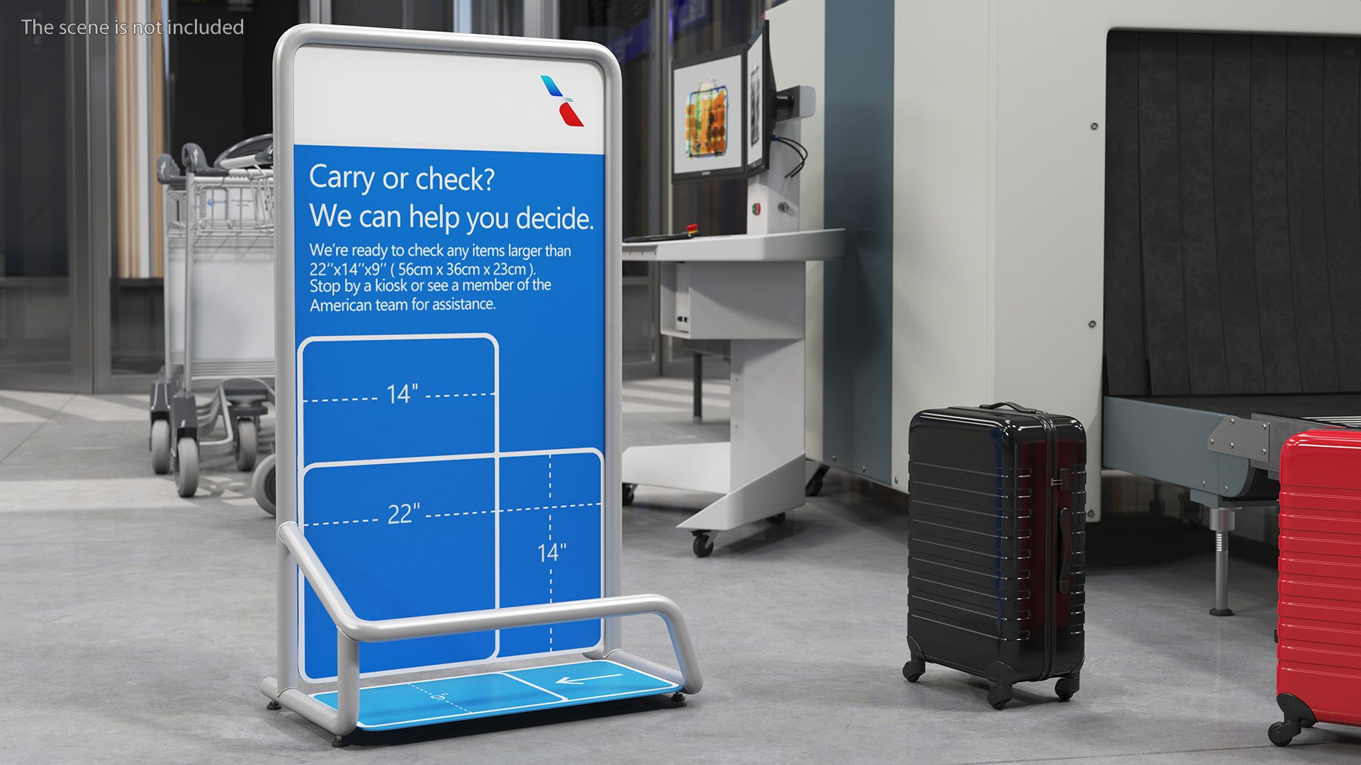 3D Airport Luggage Check Unit New - TurboSquid 2097556