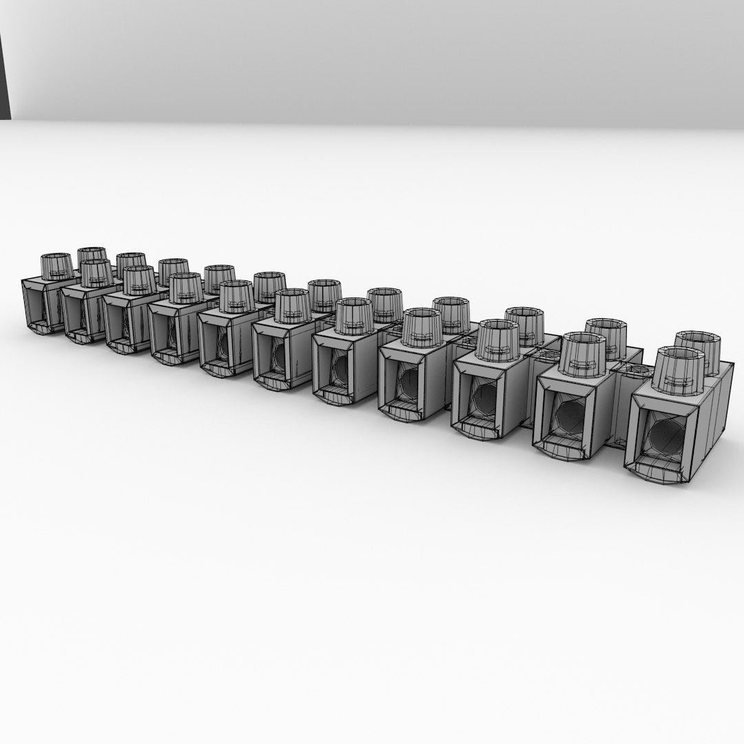3d Terminal Block Model