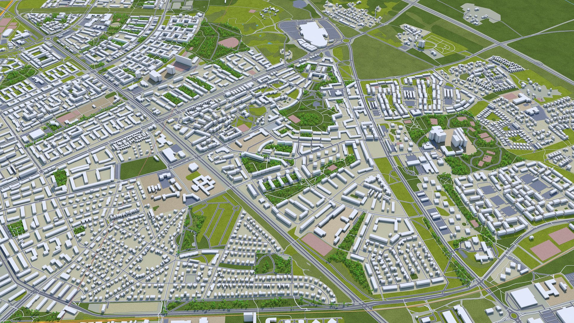 3D model city area building - TurboSquid 1669362