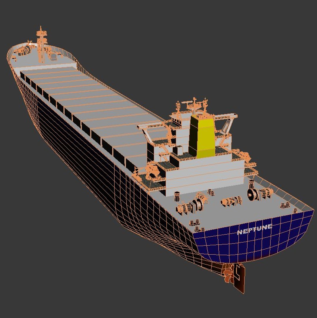 Bulk Carrier Ship 3d Model