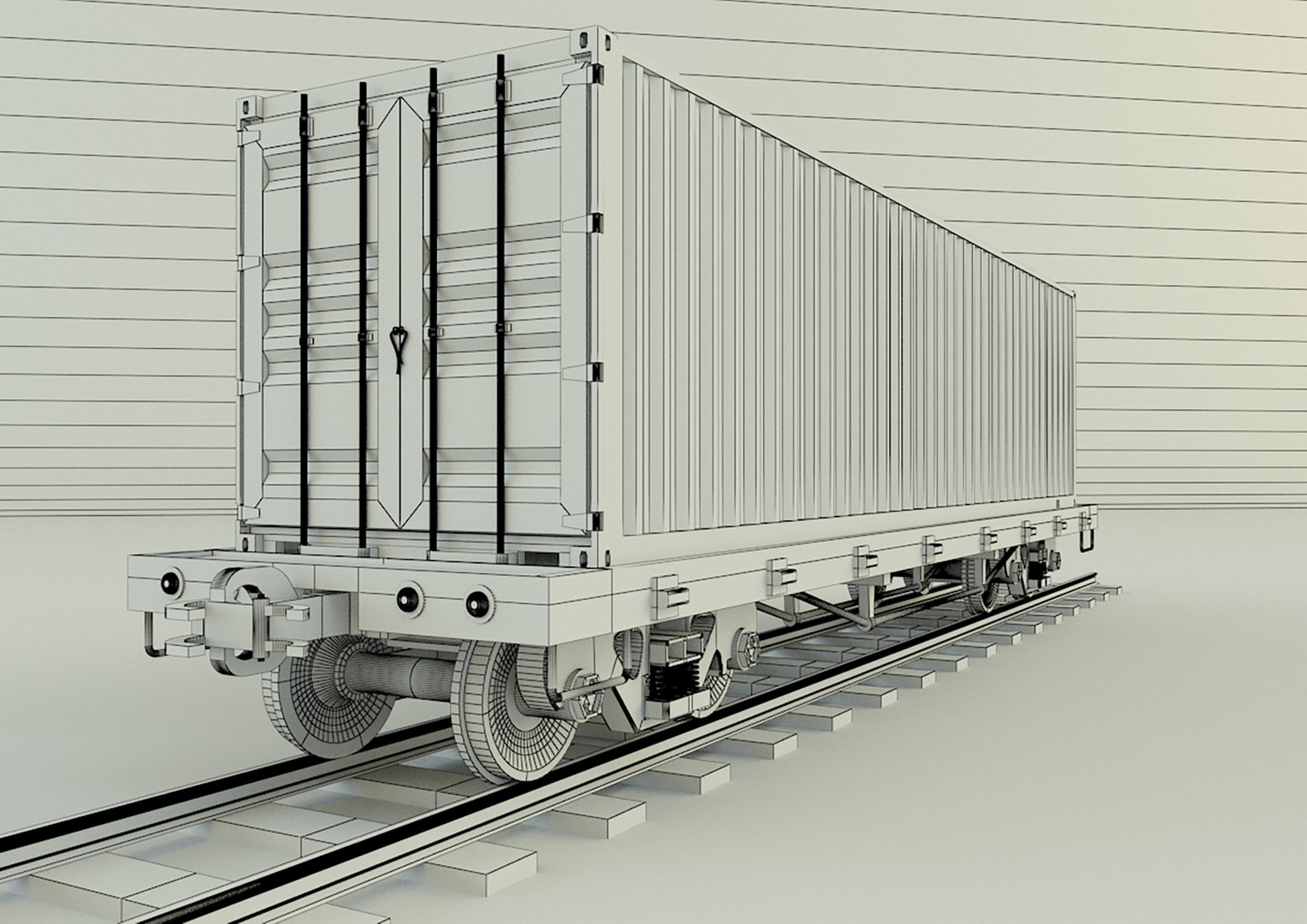 Train Container Wagon 3D Model - TurboSquid 2121602