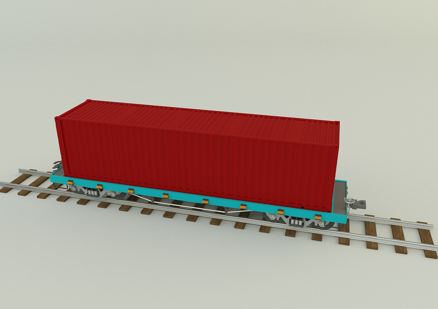 Train Container Wagon 3D Model - TurboSquid 2121602