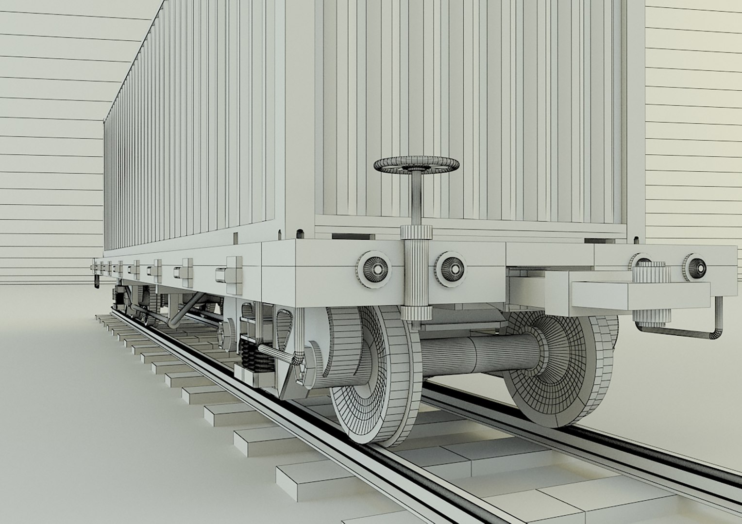 Train Container Wagon 3D Model - TurboSquid 2121602
