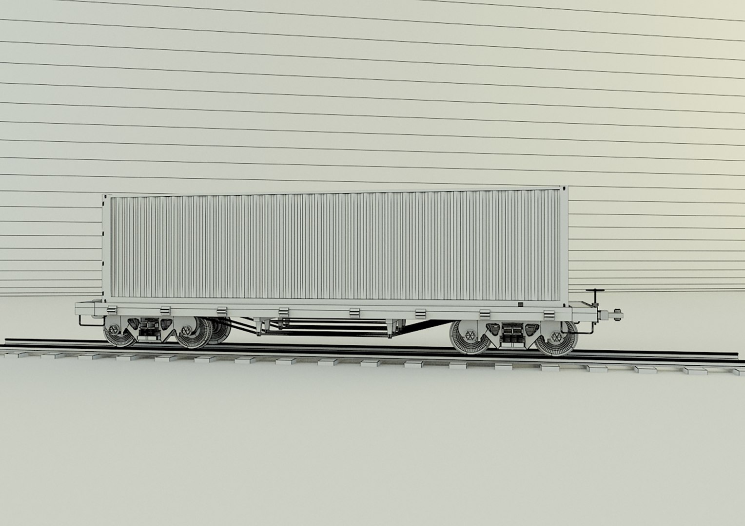 Train Container Wagon 3D Model - TurboSquid 2121602