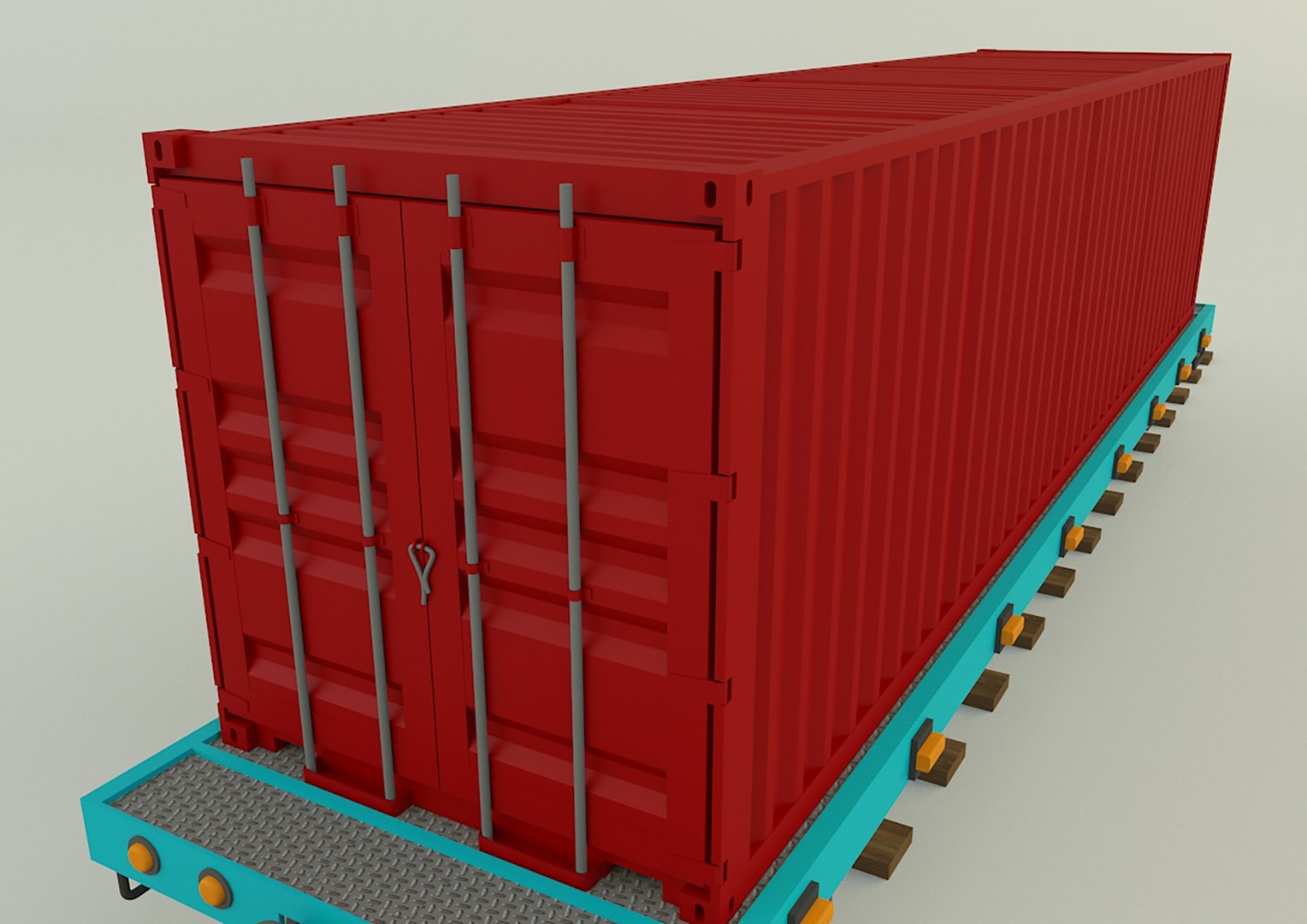 Train Container Wagon 3D Model - TurboSquid 2121602