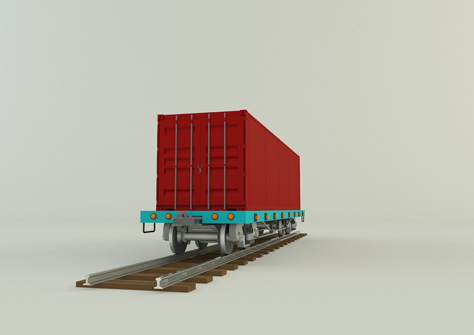 Train Container Wagon 3D Model - TurboSquid 2121602