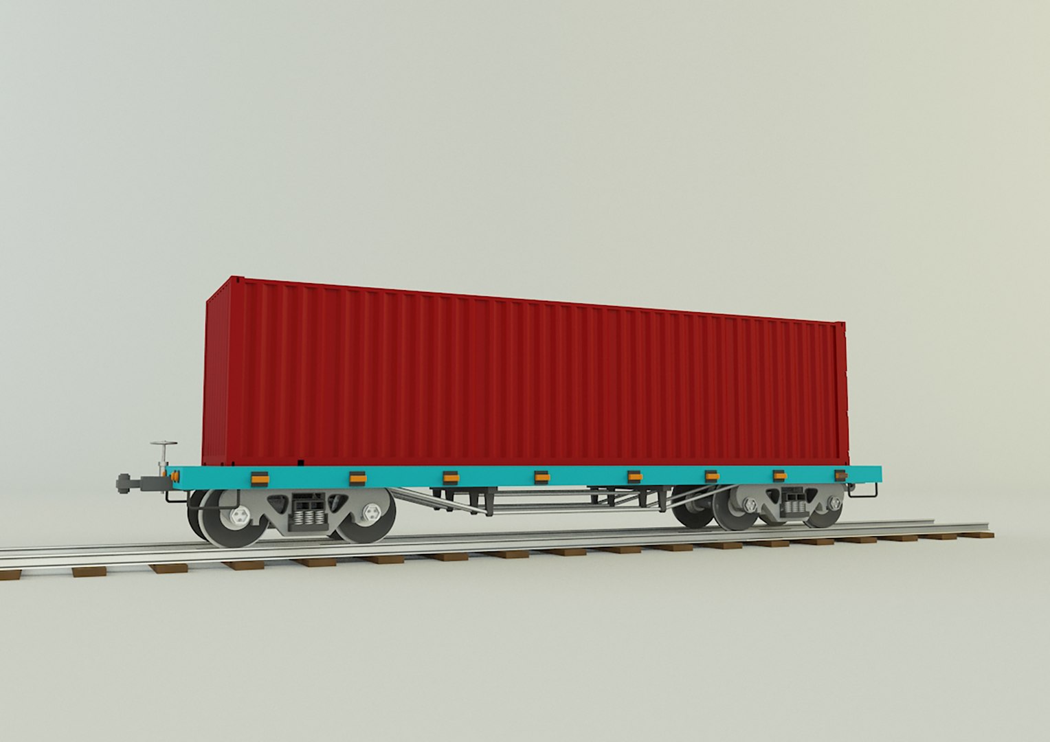 Train Container Wagon 3D Model - TurboSquid 2121602