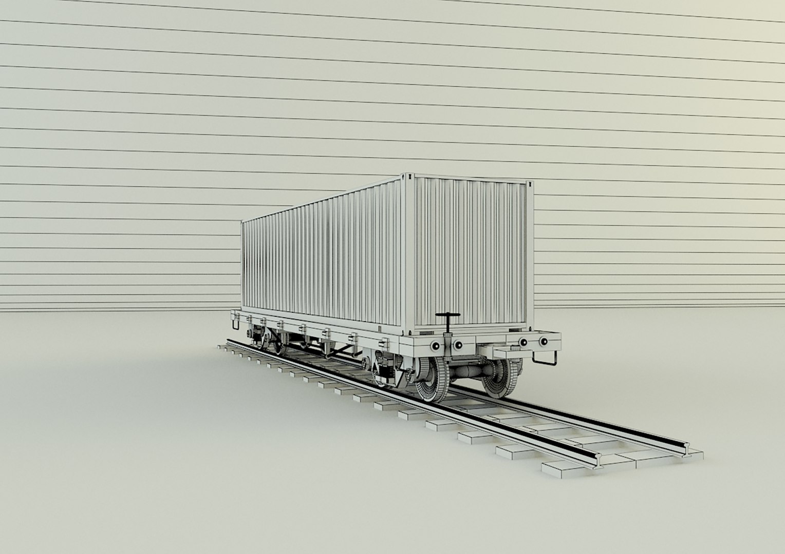 Train Container Wagon 3D Model - TurboSquid 2121602