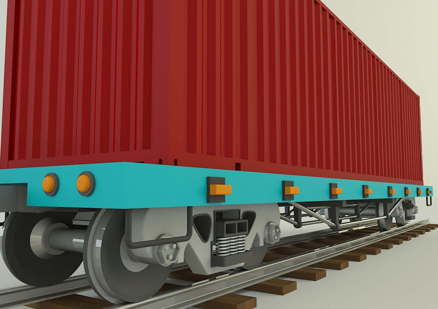 Train Container Wagon 3D Model - TurboSquid 2121602