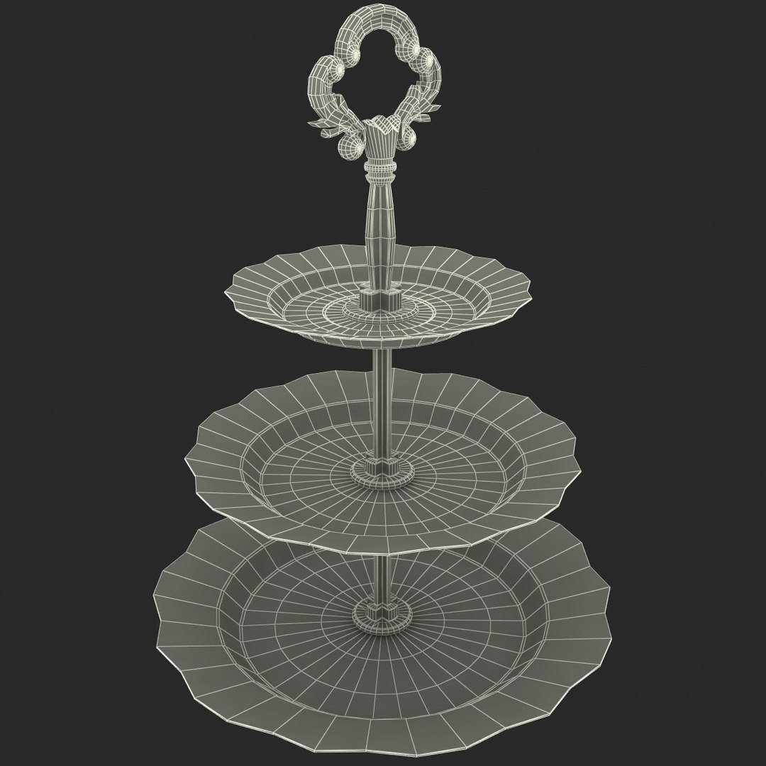 3d Model 3 Tier Cake Plate