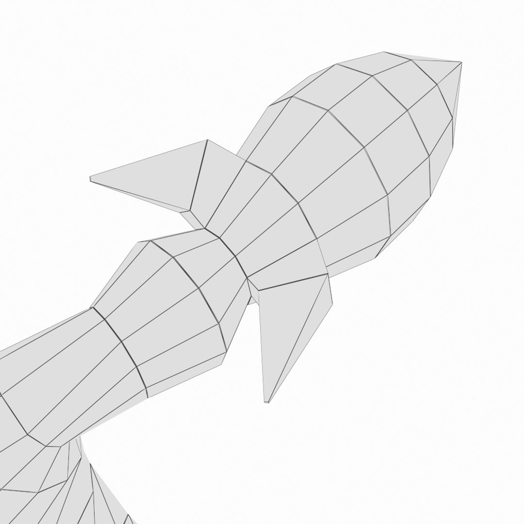 Paper Rocket 3D Model - TurboSquid 1364839