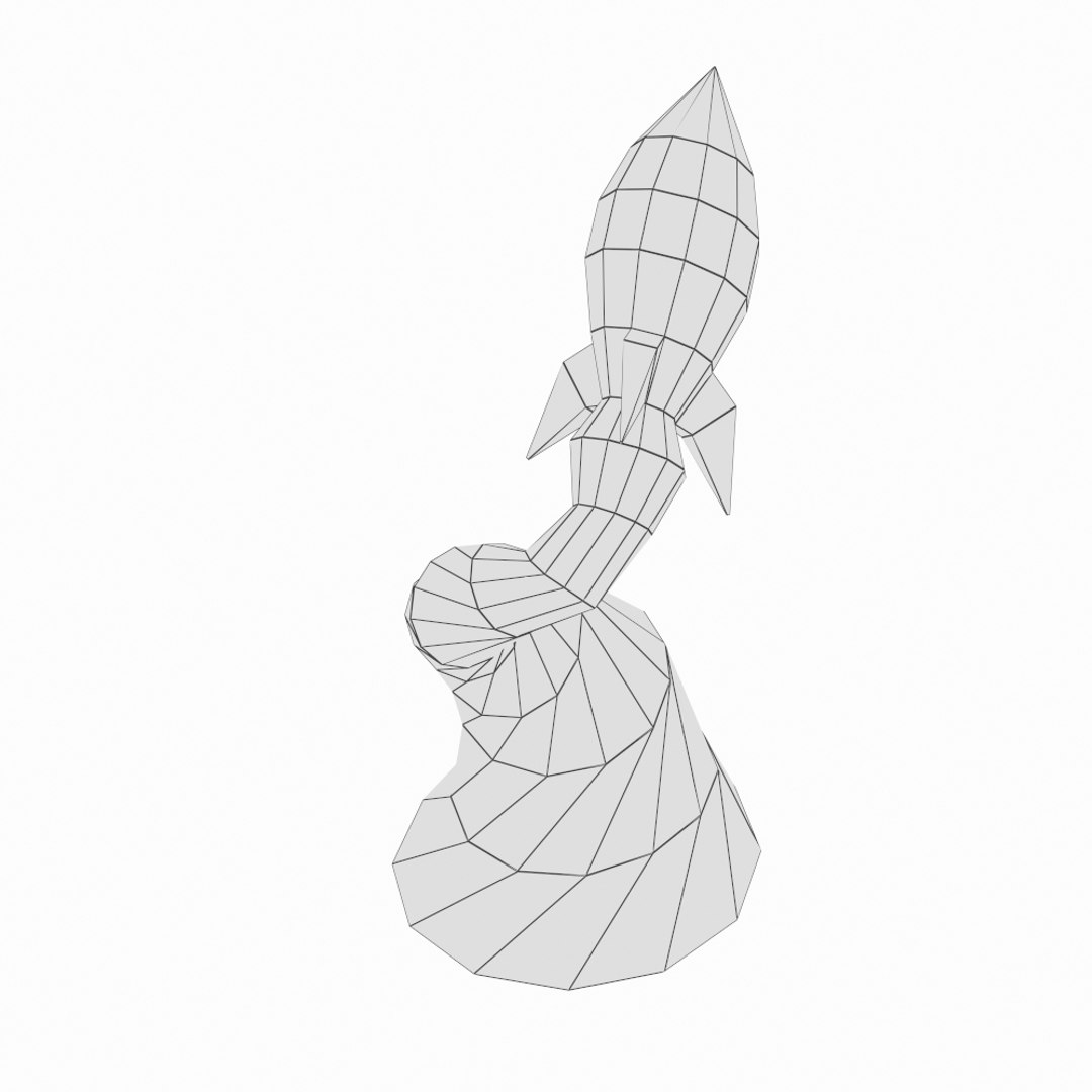 Paper Rocket 3D Model - TurboSquid 1364839