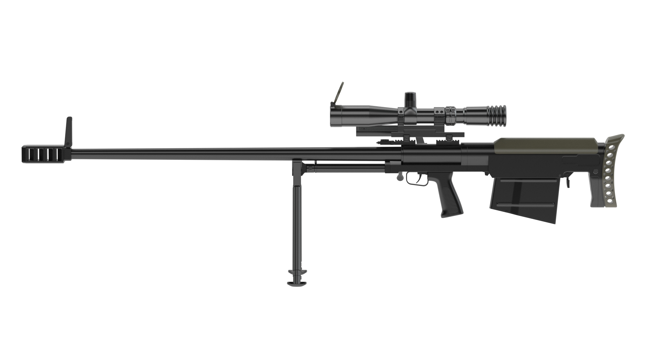 KSVK 12 Sniper Rifle 3D model - TurboSquid 1775467