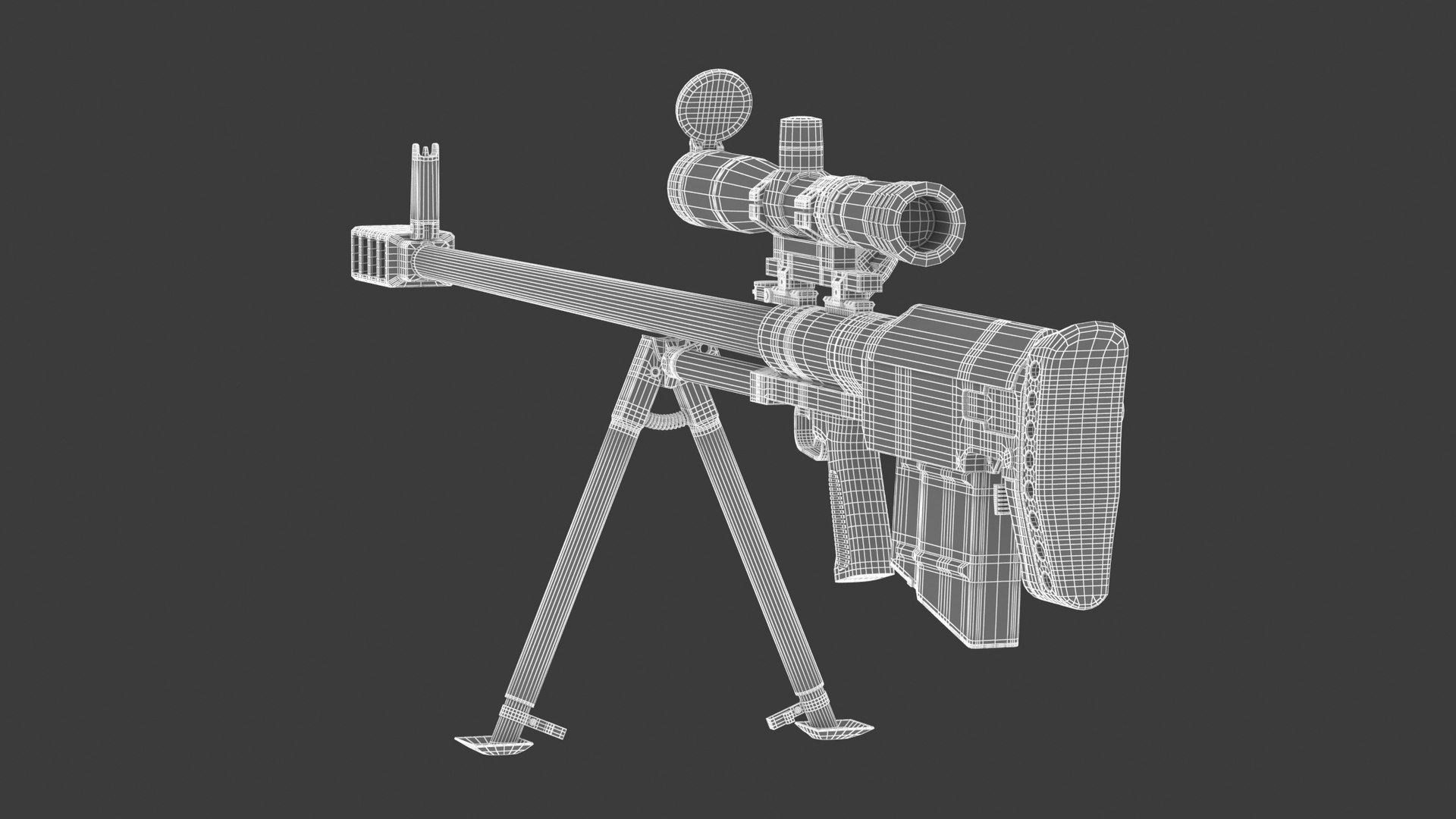 KSVK 12 Sniper Rifle 3D Model - TurboSquid 1775467