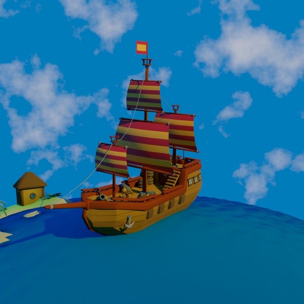 Scene and model ship in sea3Dモデル - TurboSquid 1930601