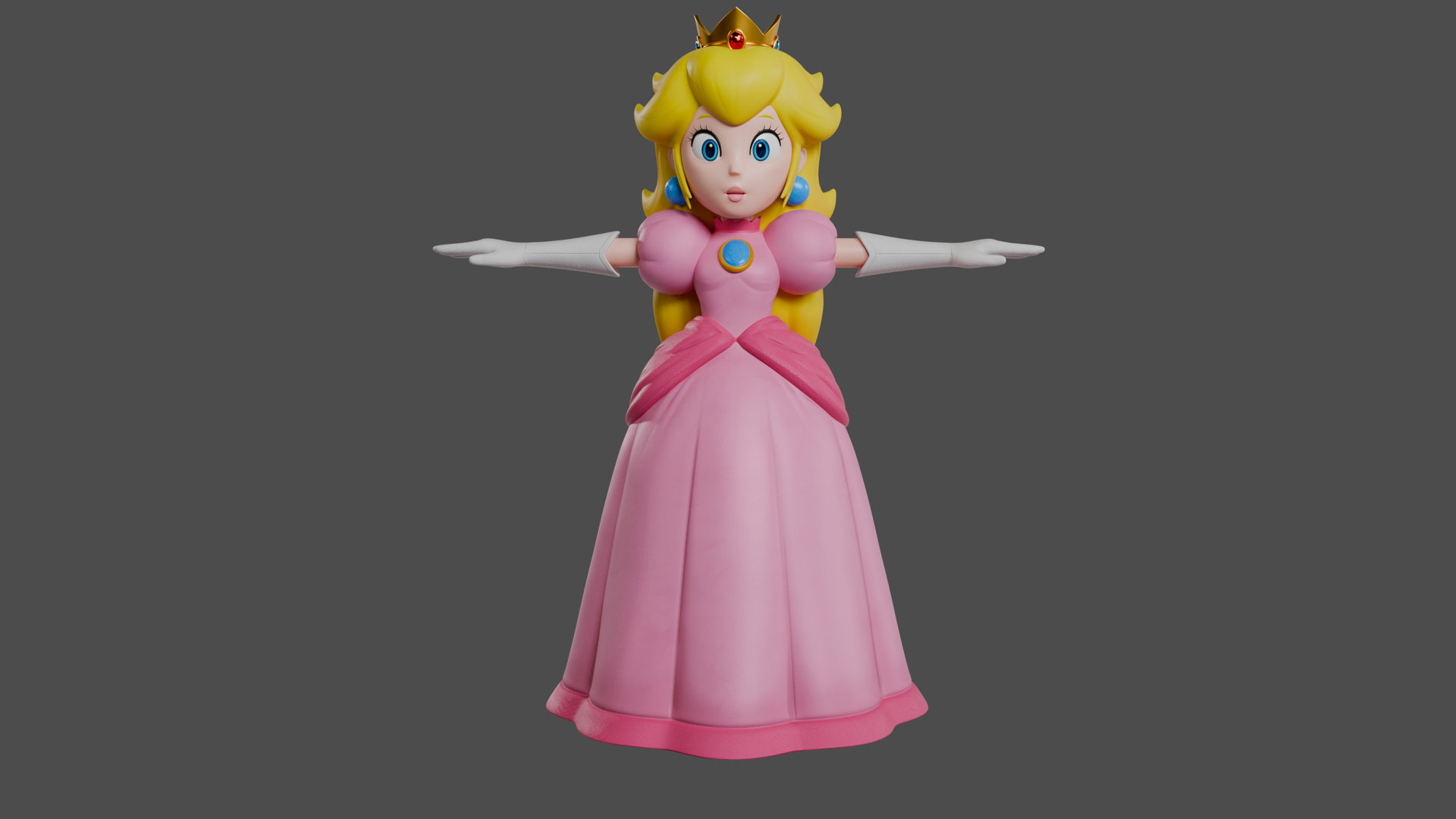 3D Princess Peach Character Super Mario Movie - TurboSquid 2249898