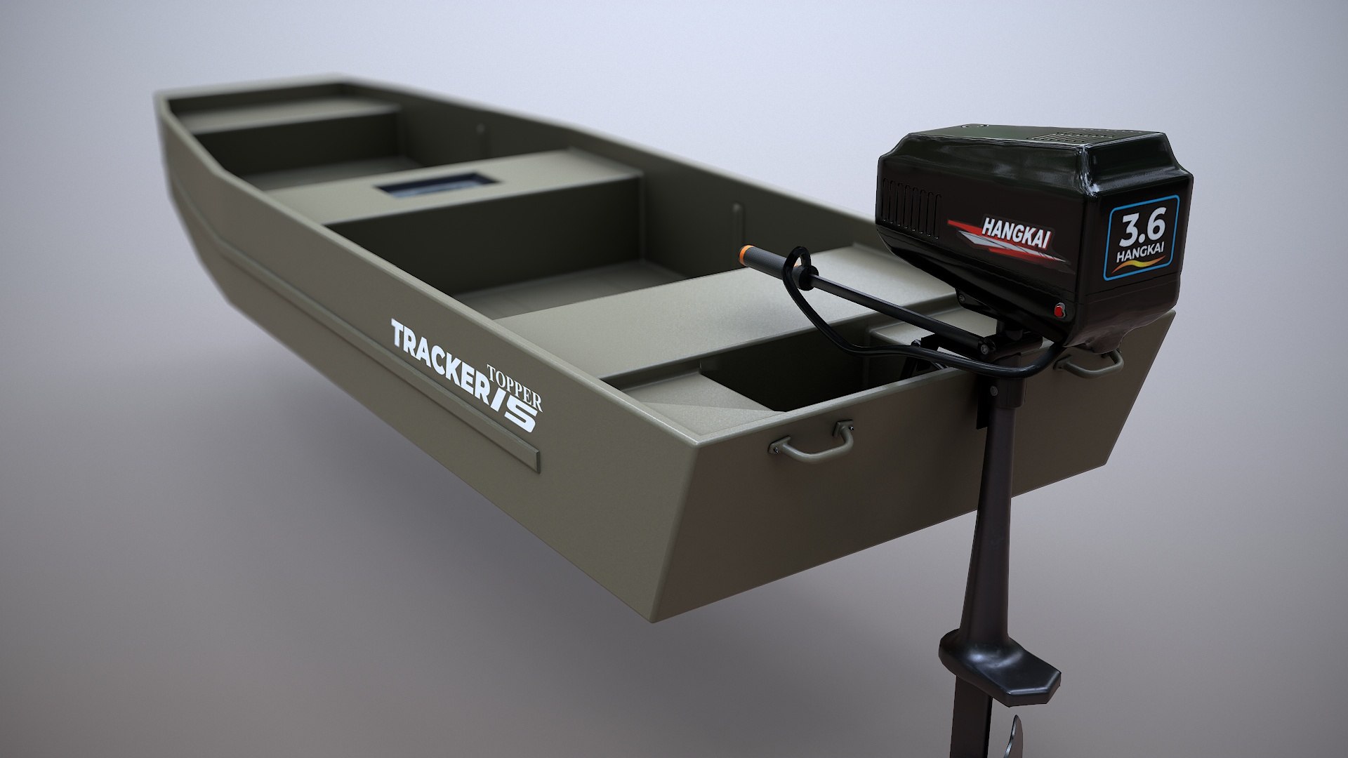 Fishing Boat Tracker Topper 15 Jon Boat Model - TurboSquid 2069277