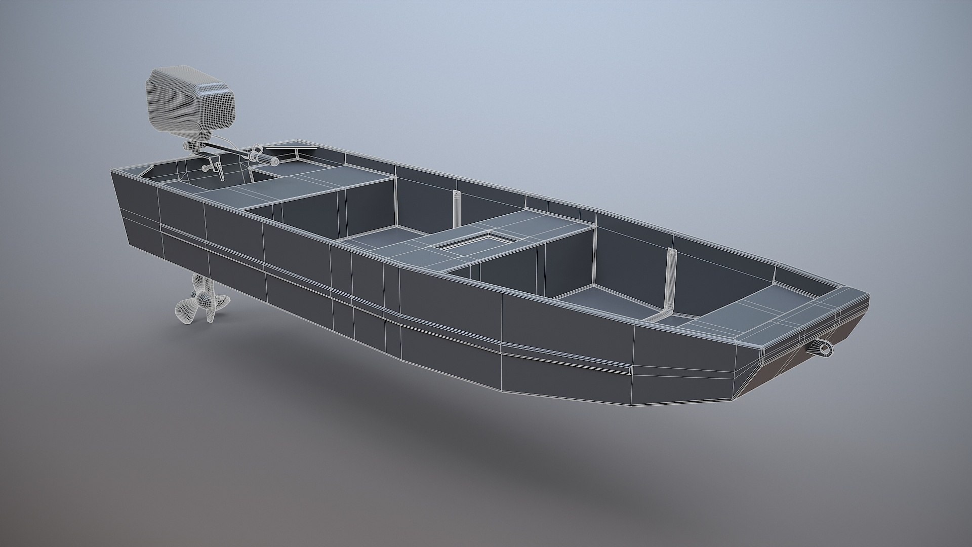 Fishing Boat Tracker Topper 15 Jon Boat Model - TurboSquid 2069277