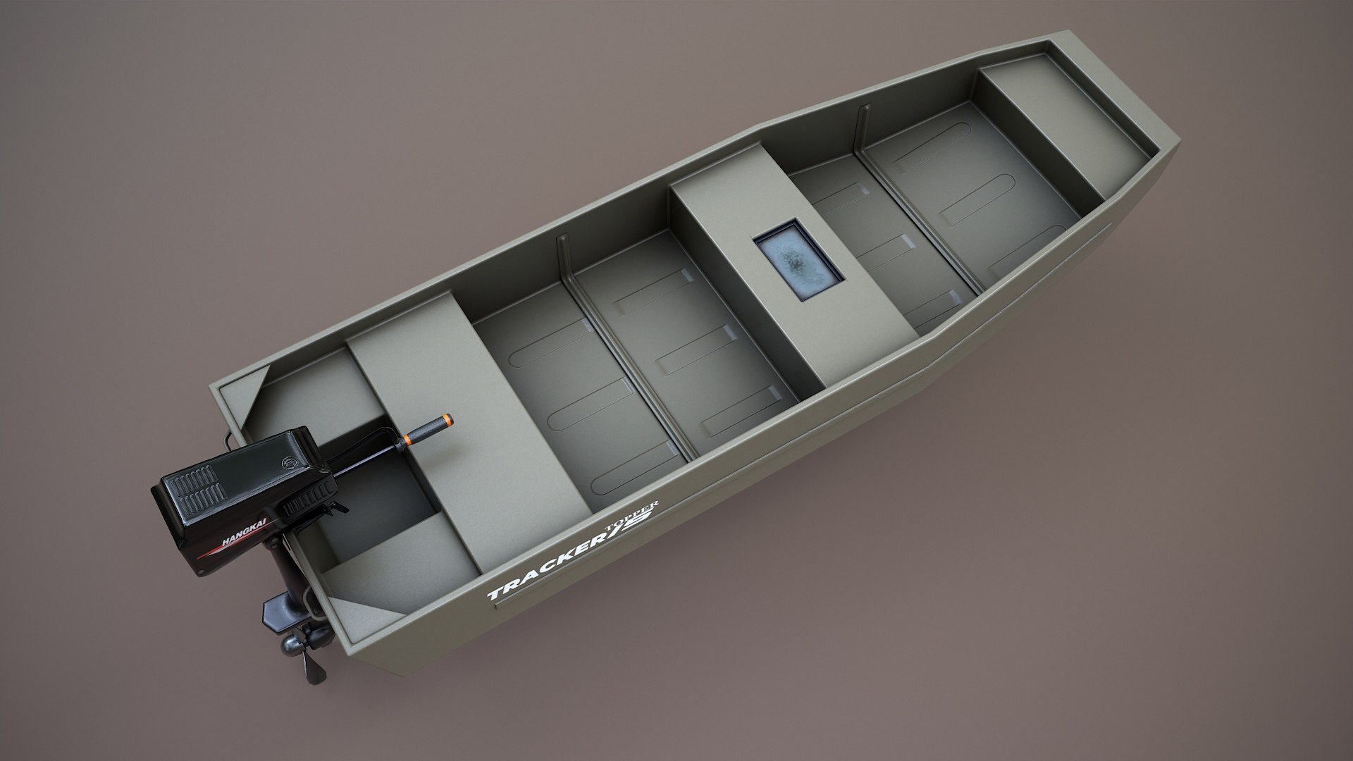 Fishing Boat Tracker Topper 15 Jon Boat Model - TurboSquid 2069277