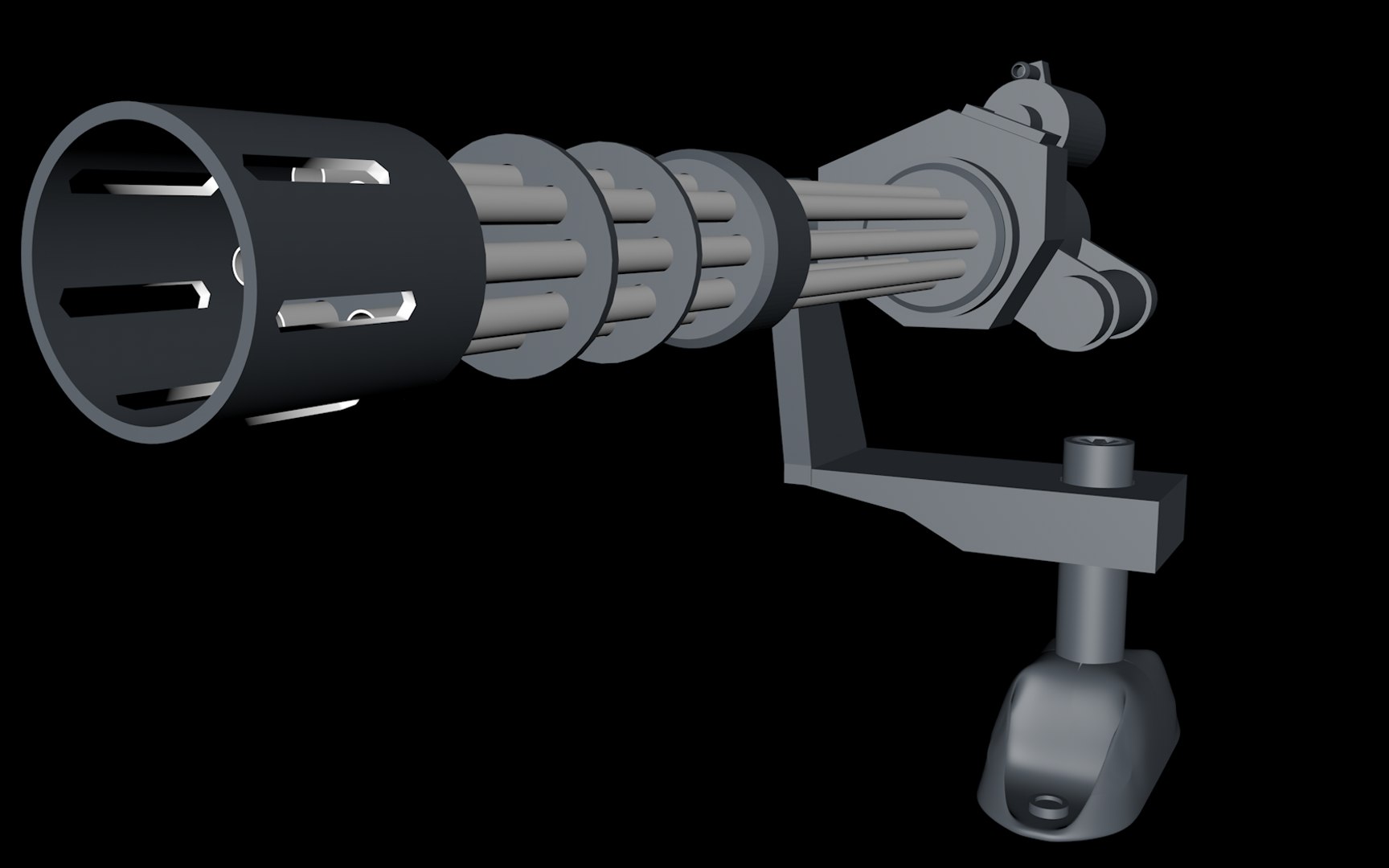 3d Model Mini Gun Minigun