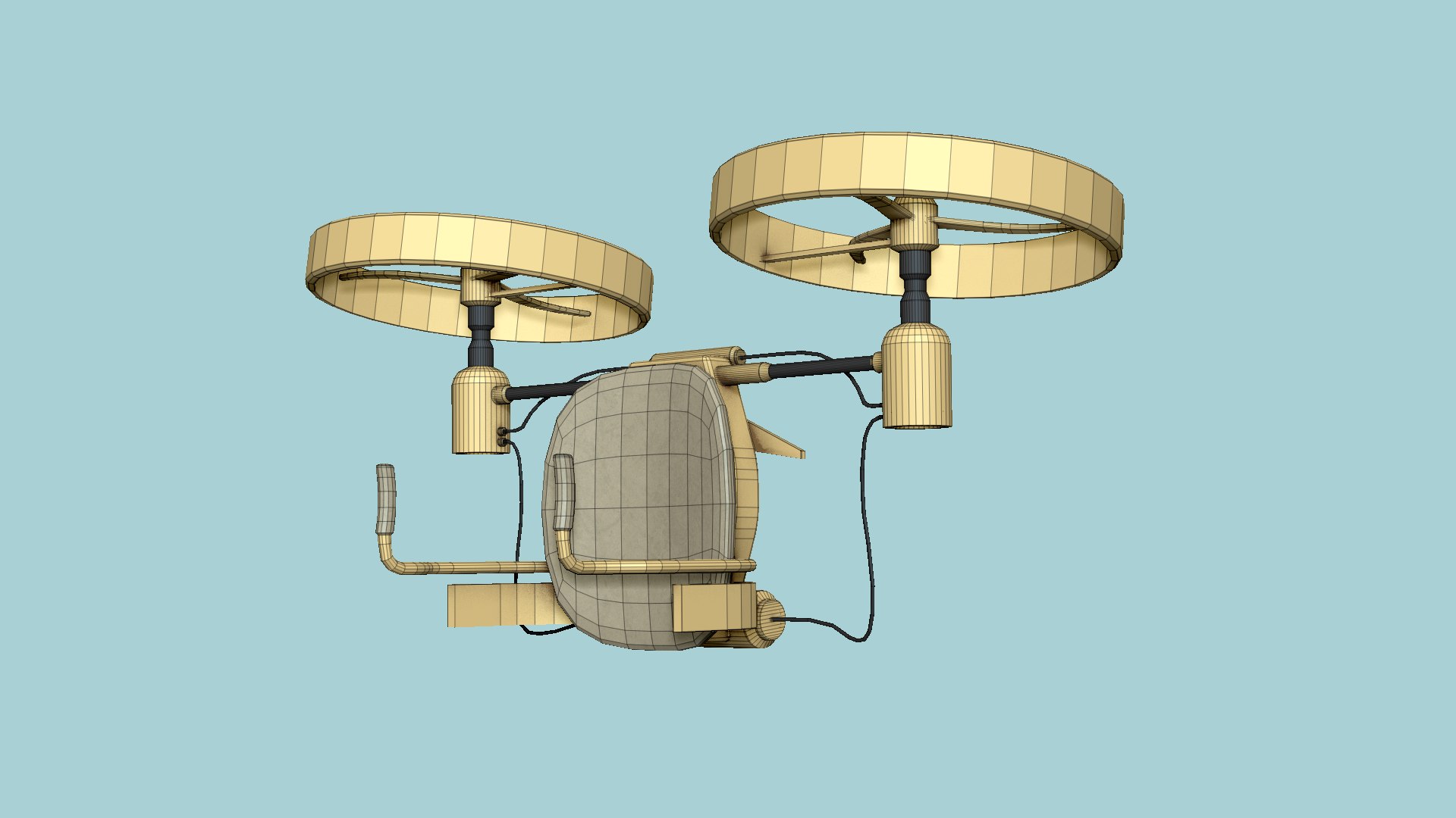 3D Jetpack Electric B07 Golden - SciFi Character Design - TurboSquid ...