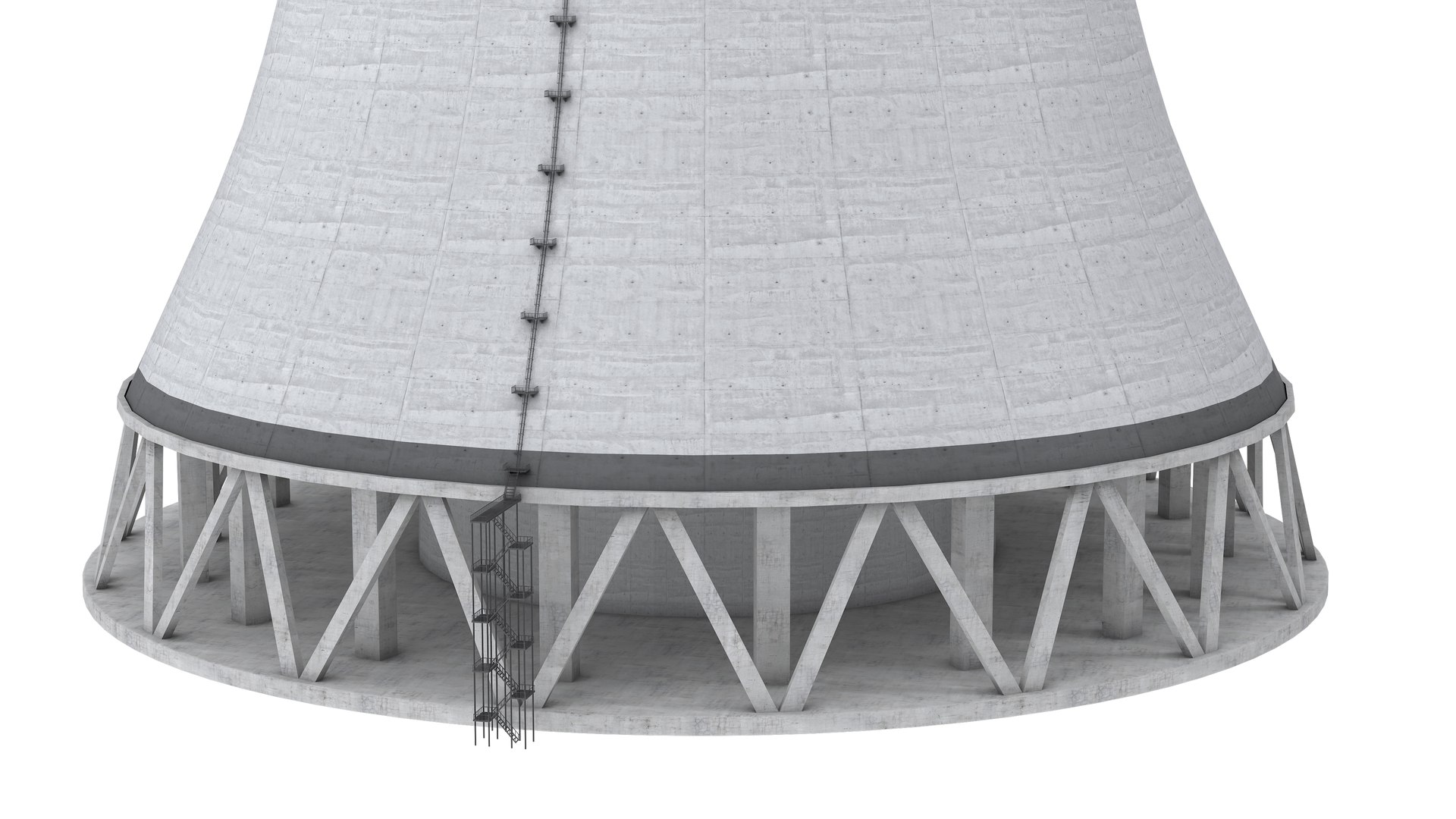 3D Gas Storage And Nuclear Cooling Tower Model - TurboSquid 2305981