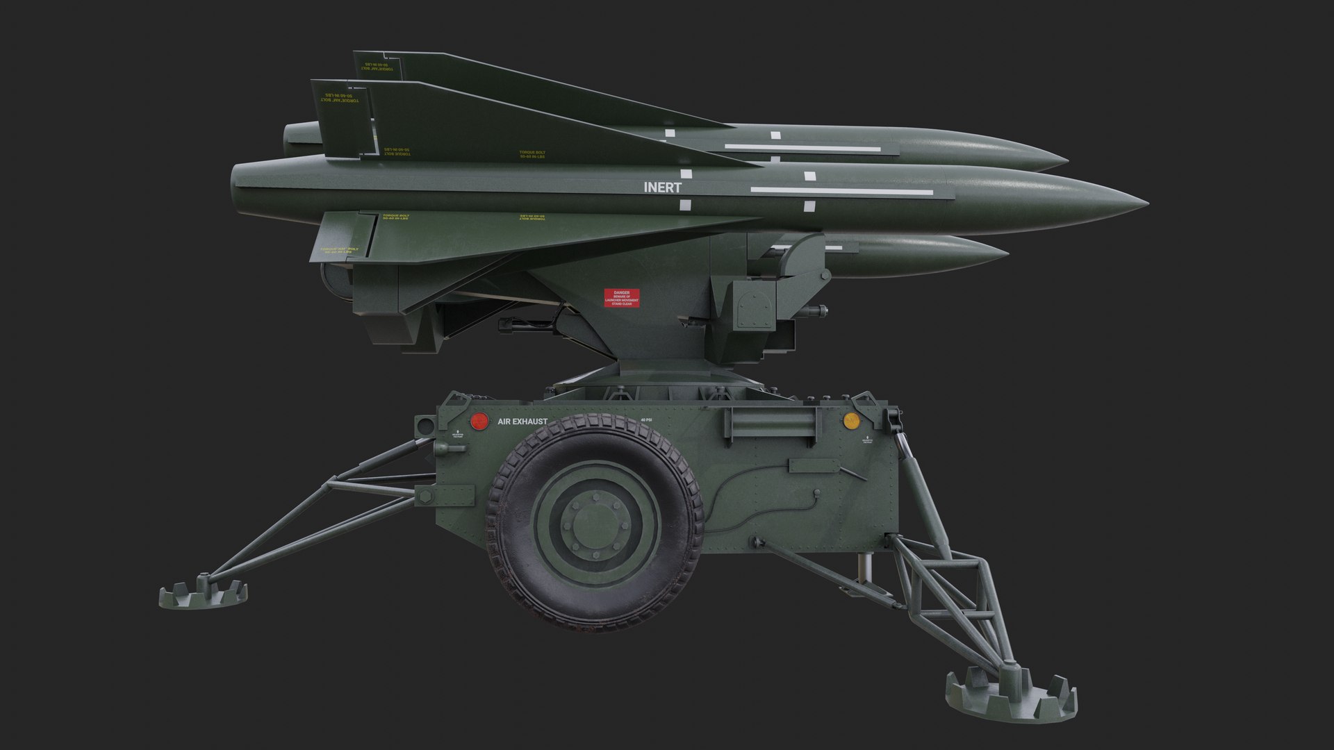 Mim 23 HAWK - Air Defense Missile 3D Model - TurboSquid 1860827