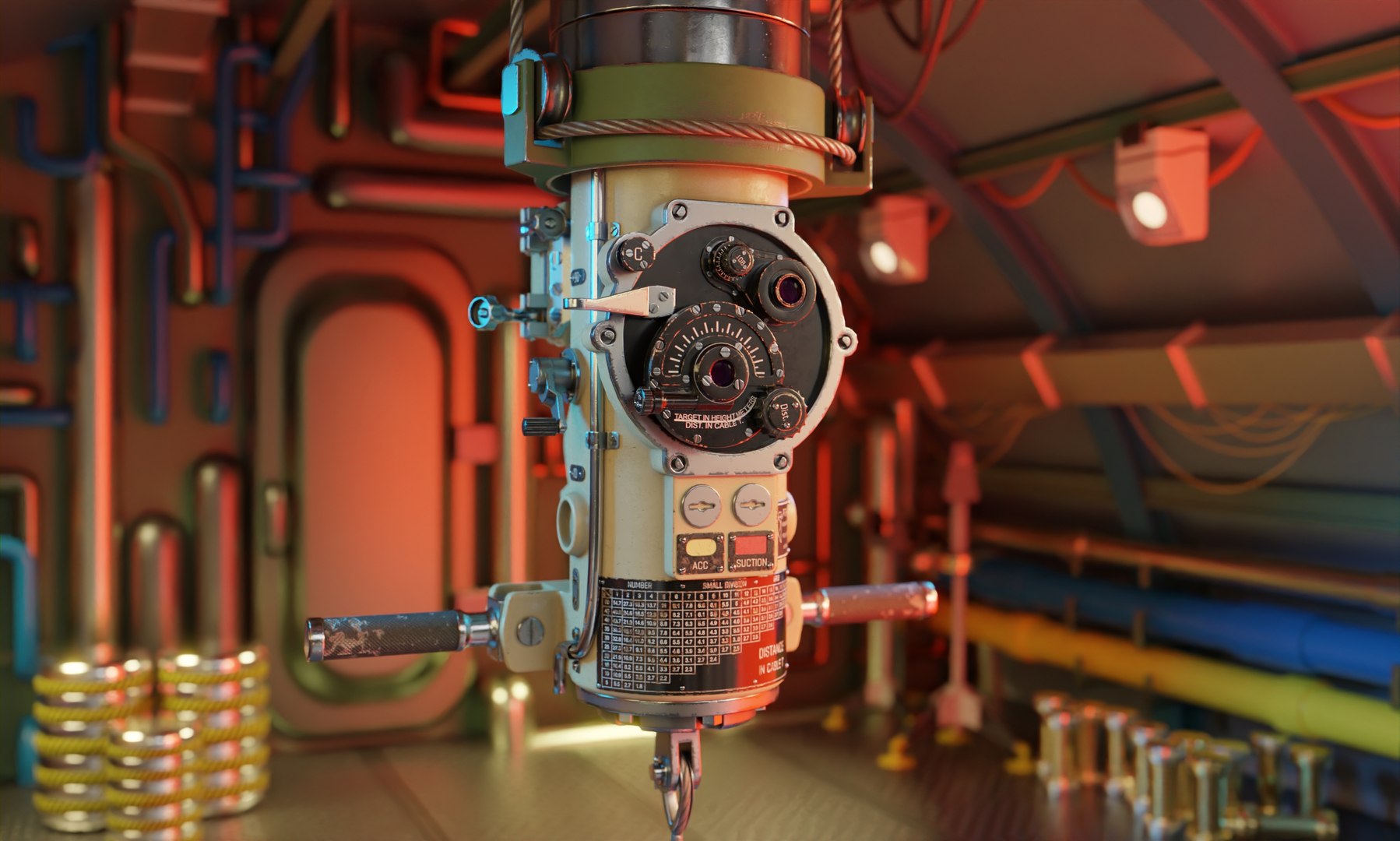 D-2 Submarine Periscope Model - TurboSquid 2072372