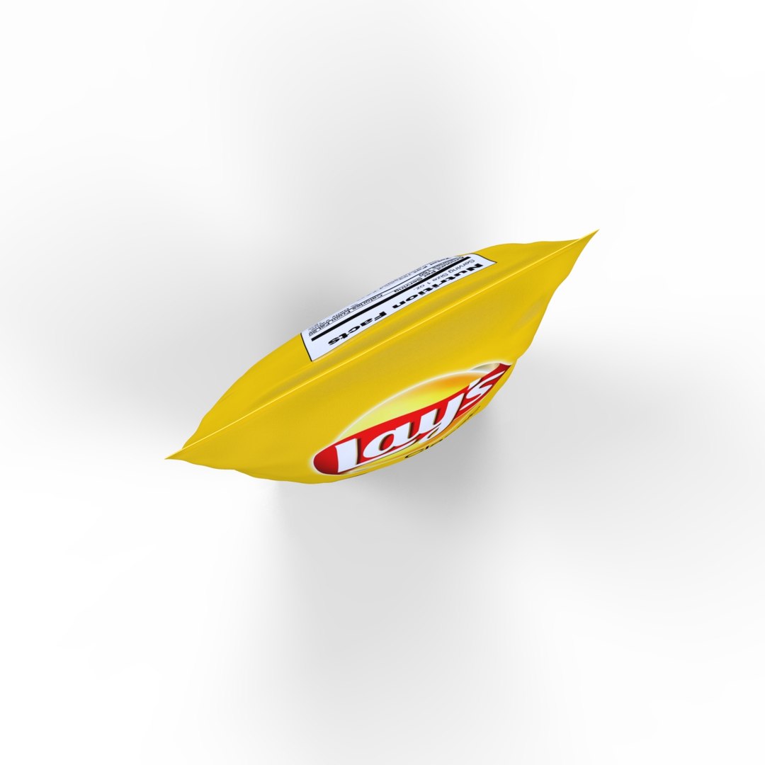 Realistic Chip Bag 3d Obj