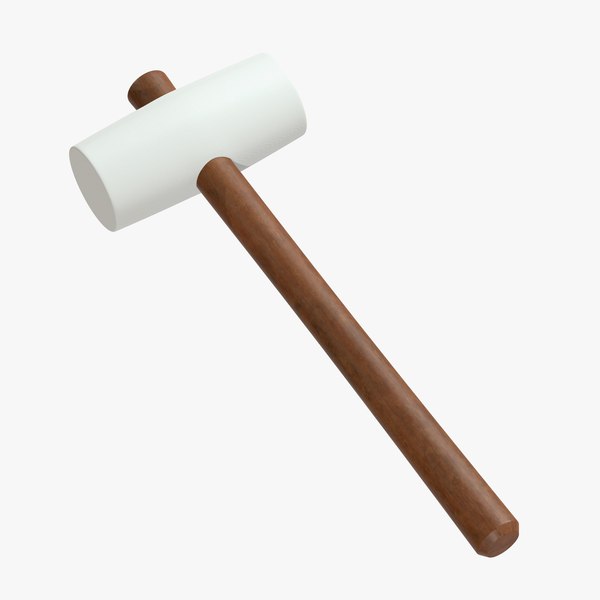 White rubber mallet 3D - TurboSquid 1354290