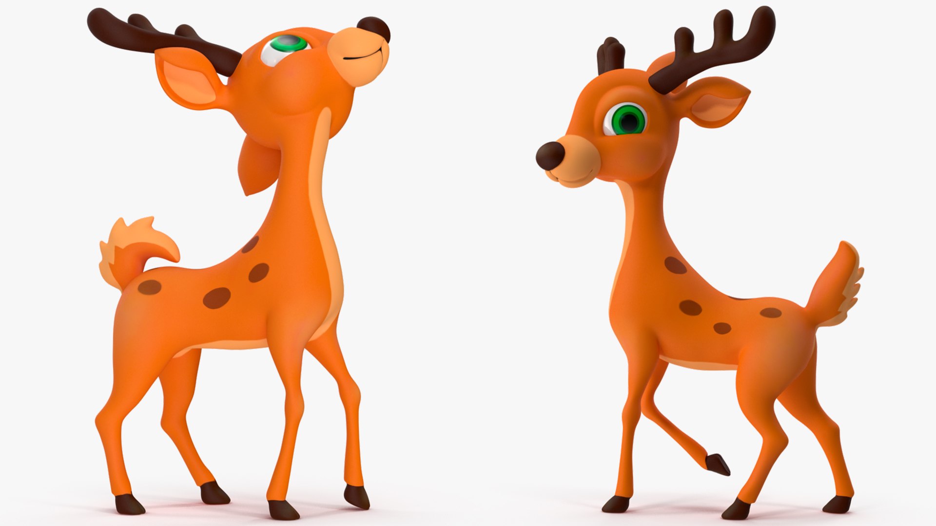 Cartoon Reindeer Rigged For Cinema 4D 3D Model - TurboSquid 2128357