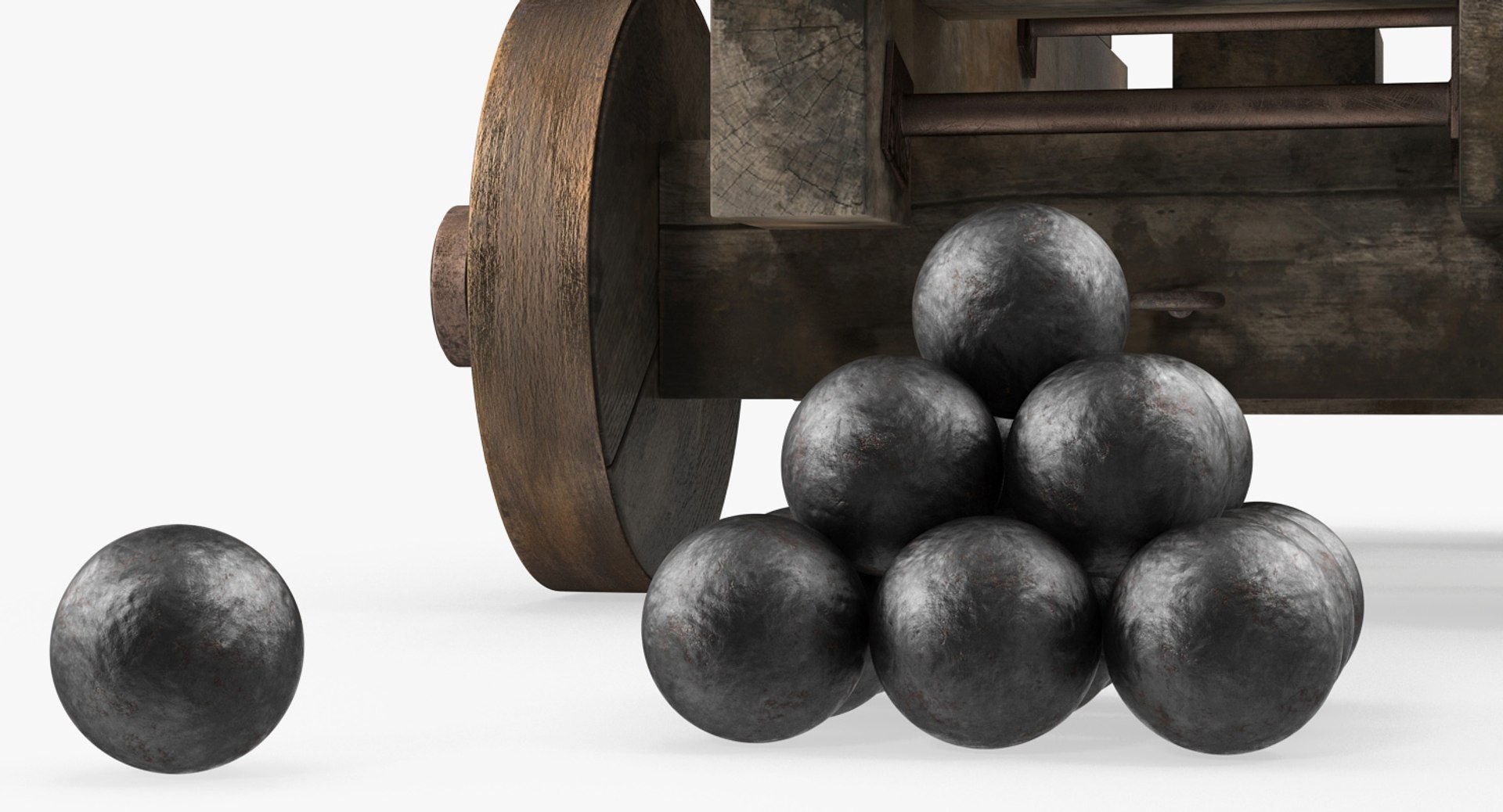 Old Ship Cannon Balls 3D - TurboSquid 1303464