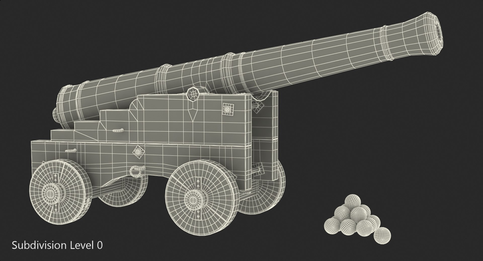 Old Ship Cannon Balls 3D - TurboSquid 1303464