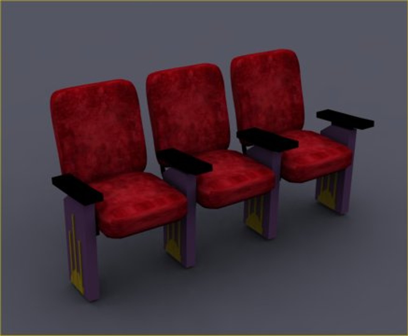 3d Theater Chairs Model