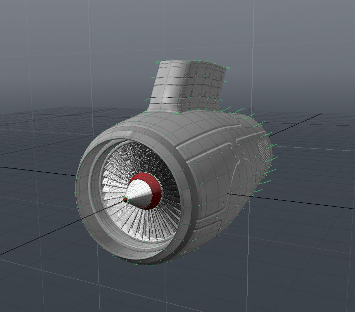 3d Model Of Airplane Jet Engine