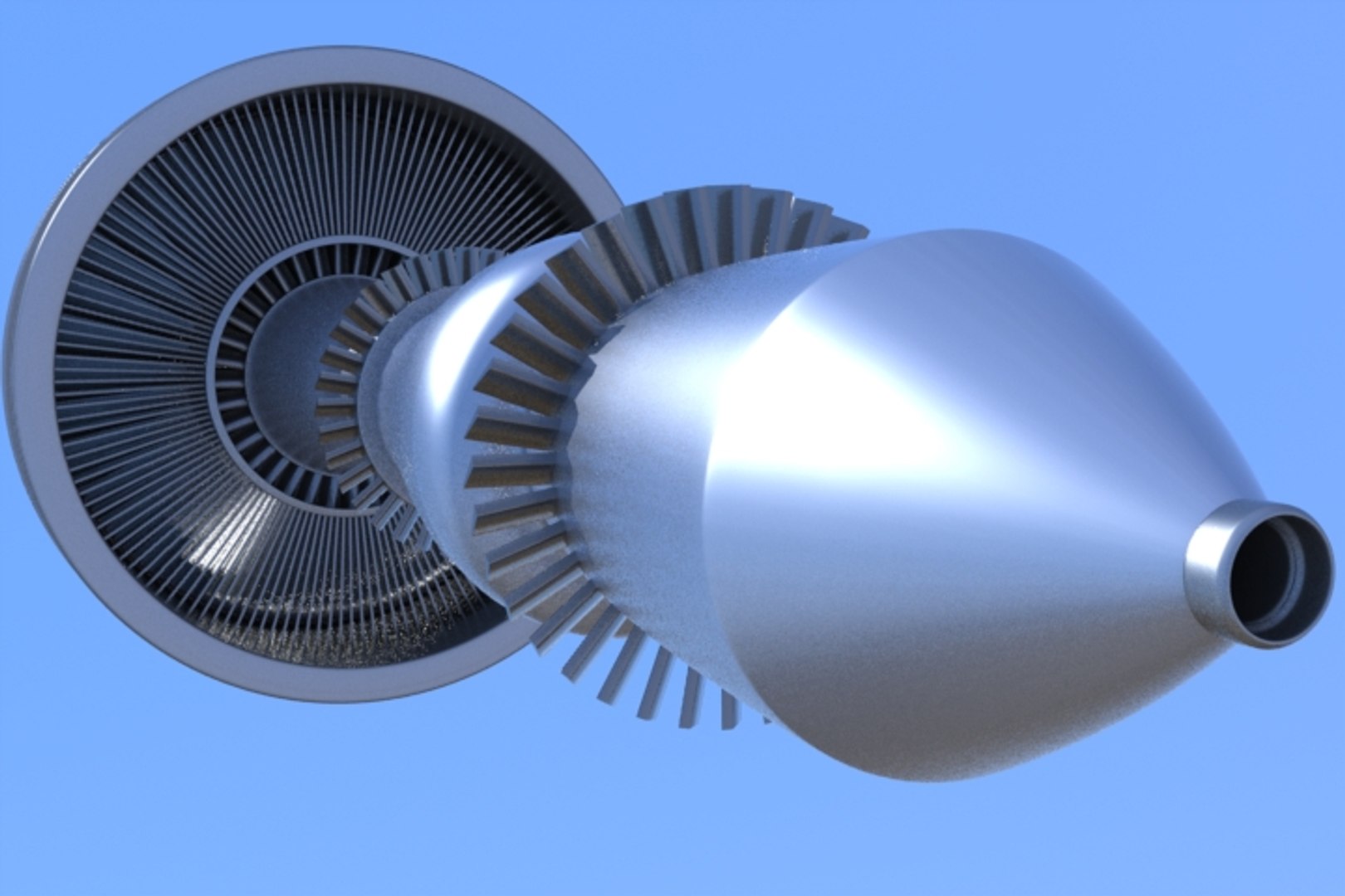 3d Model Of Airplane Jet Engine