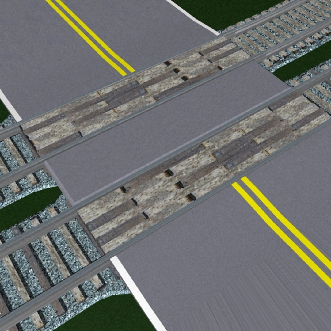 Railroad Track Set Curve Road 3d 3ds