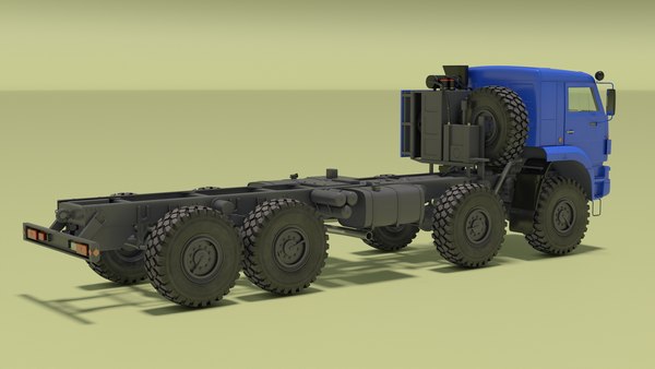 modelo 3d Camión Kamaz 6560 Azul - TurboSquid 2366177