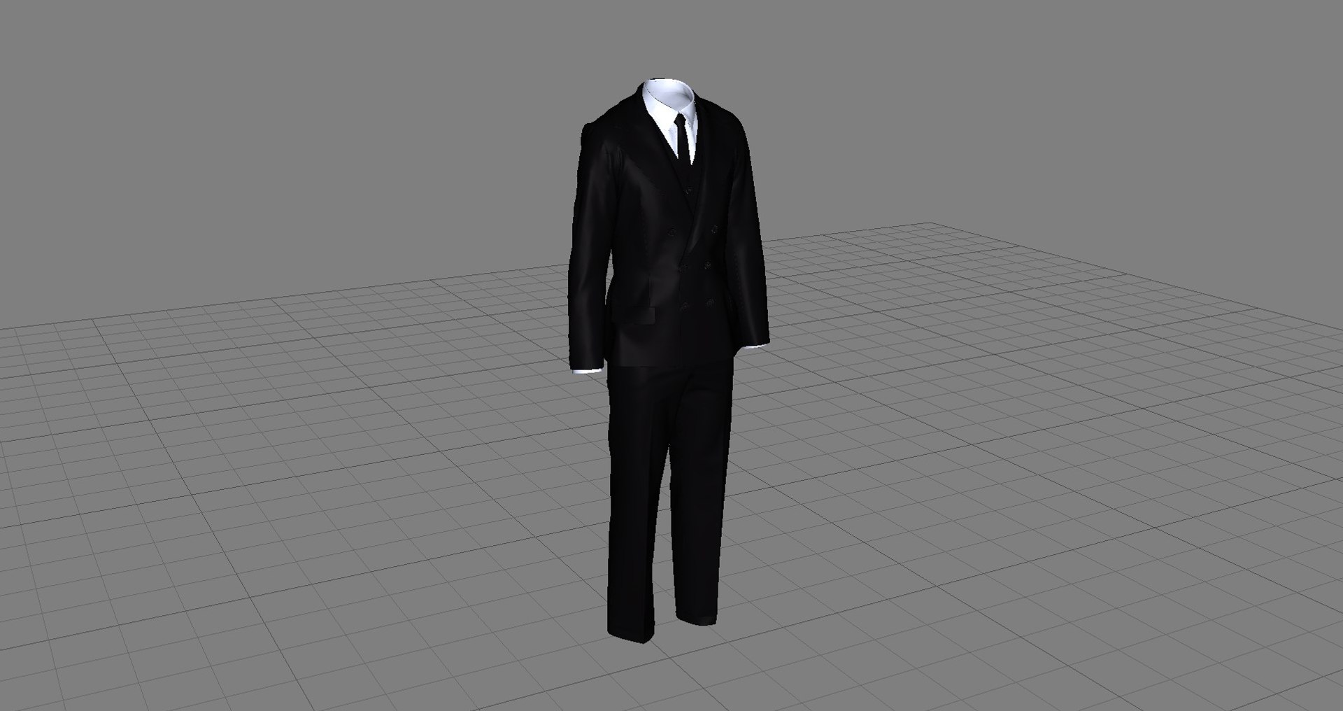 Men Suit Jacket - Double-breasted 3D Model - TurboSquid 1910431