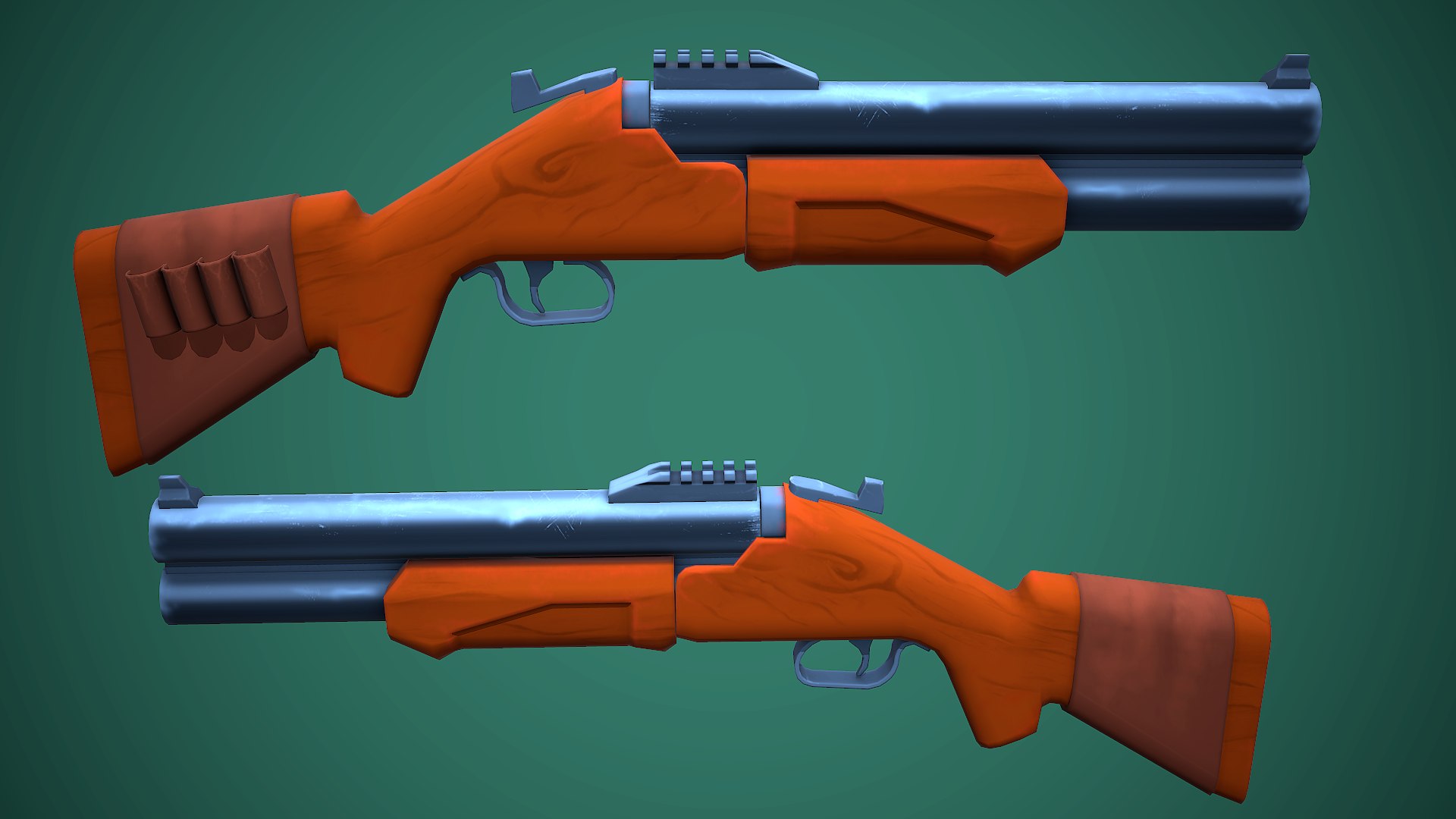 3D Stylized Weapon Hs-12 Shotgun - TurboSquid 1422379