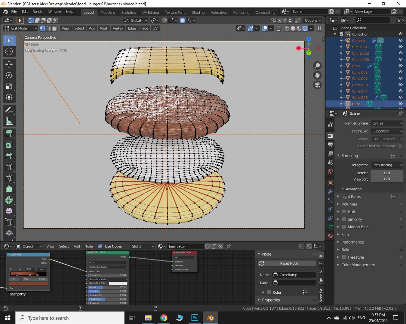 3D burger cheese - TurboSquid 1547870