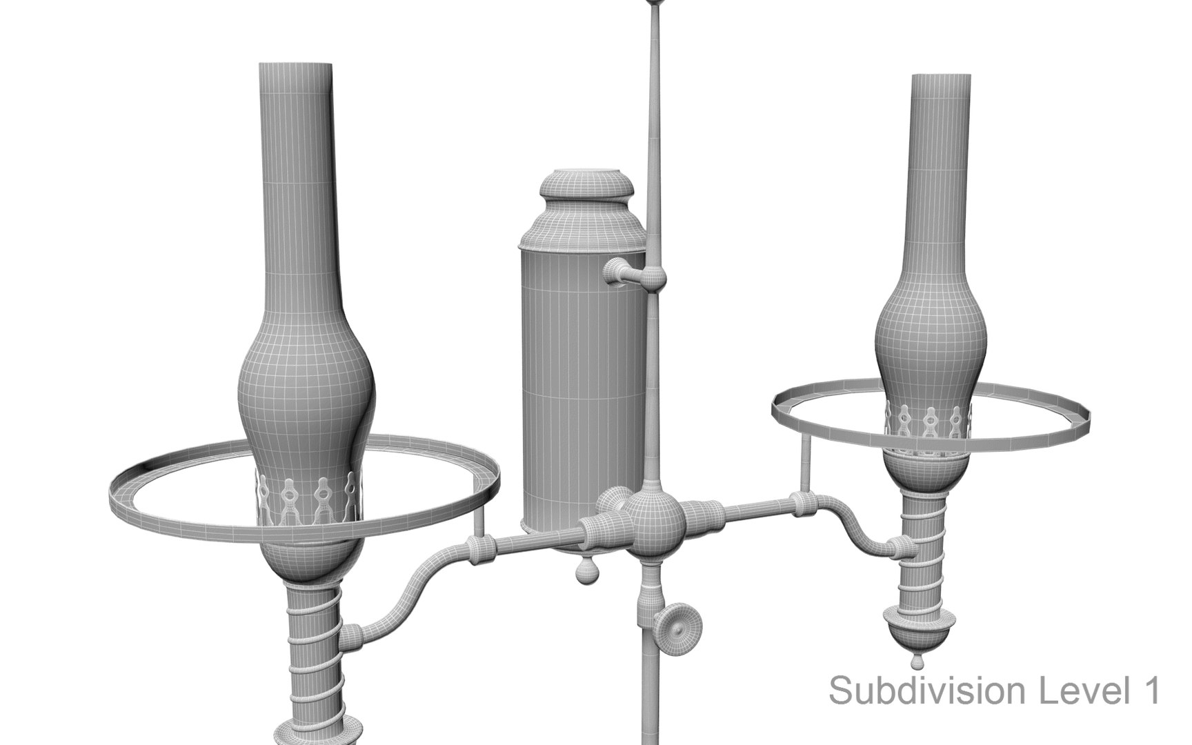 3D Double Oil Lamp - TurboSquid 2074553