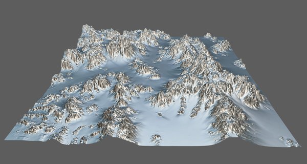 3D snow terrain - TurboSquid 1302490