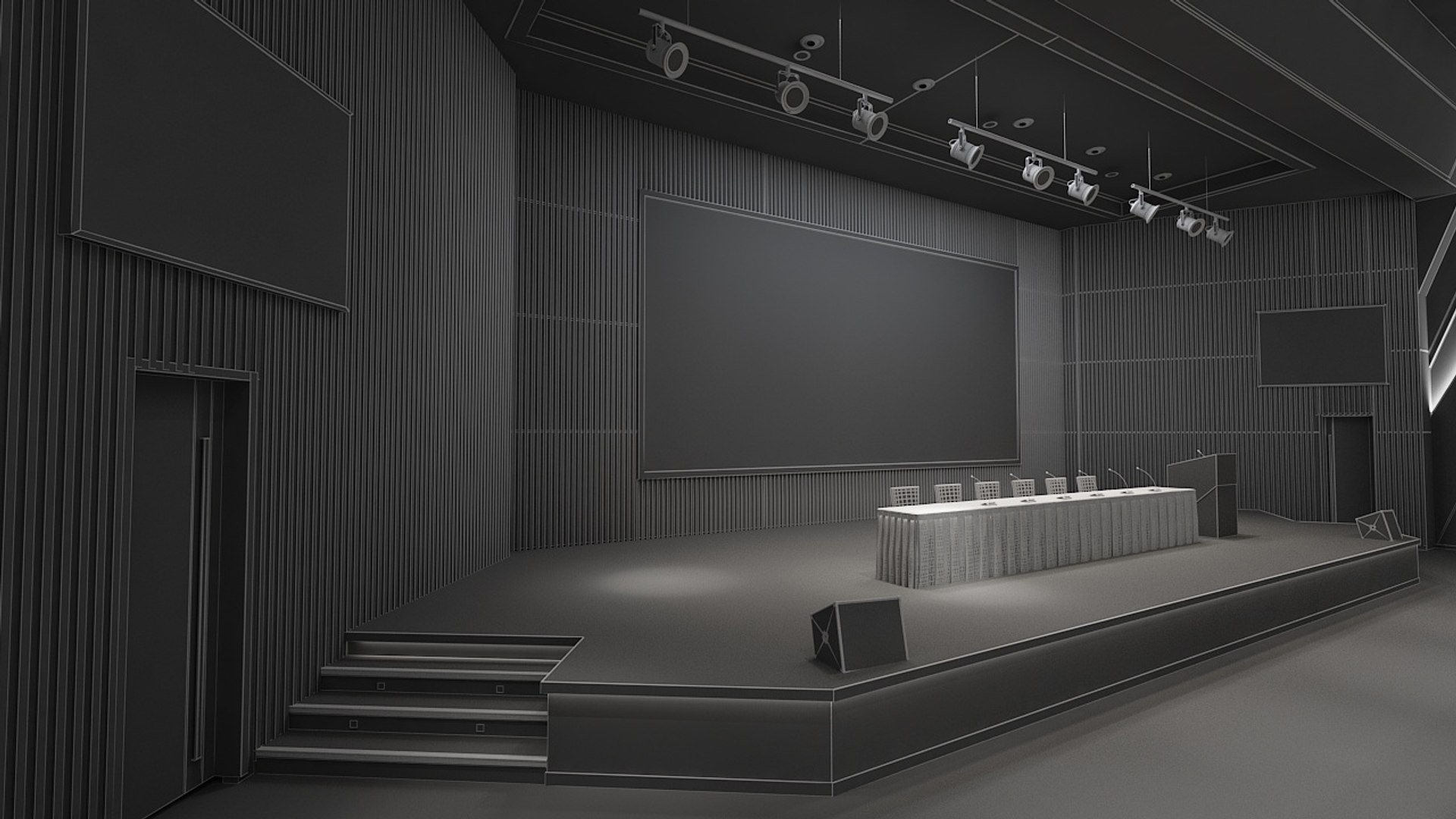 3D Conference Hall - TurboSquid 2128845