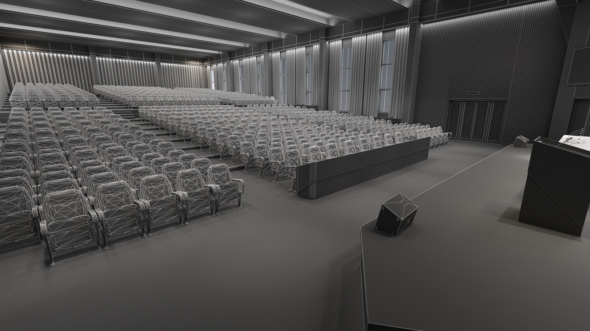 3D Conference Hall - TurboSquid 2128845