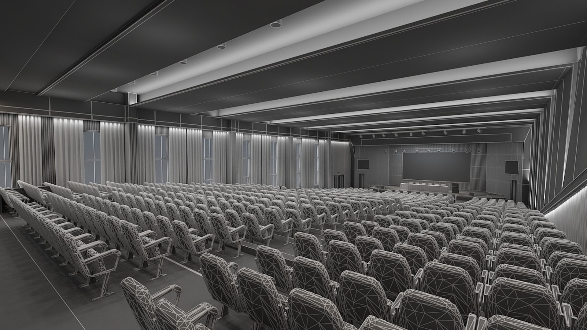 3D Conference Hall - TurboSquid 2128845