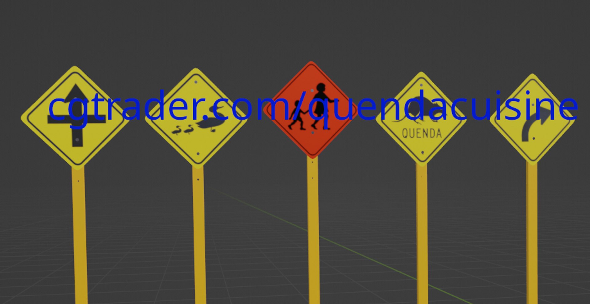 Australian Road Sign Pack 1st Edition - 10 Aussie Road Signs 3D ...
